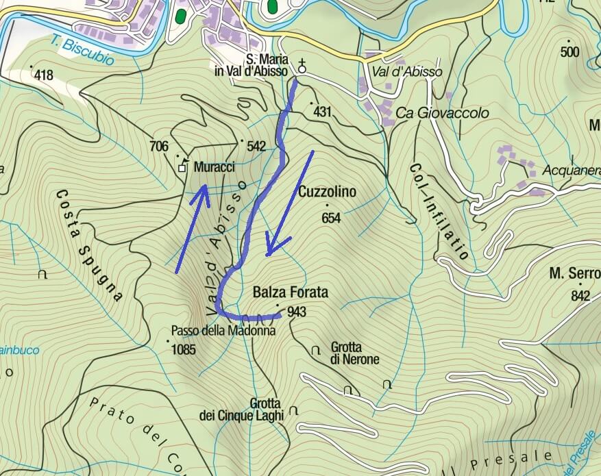 Sentiero Attrezzato del Canalino della Balza Forata