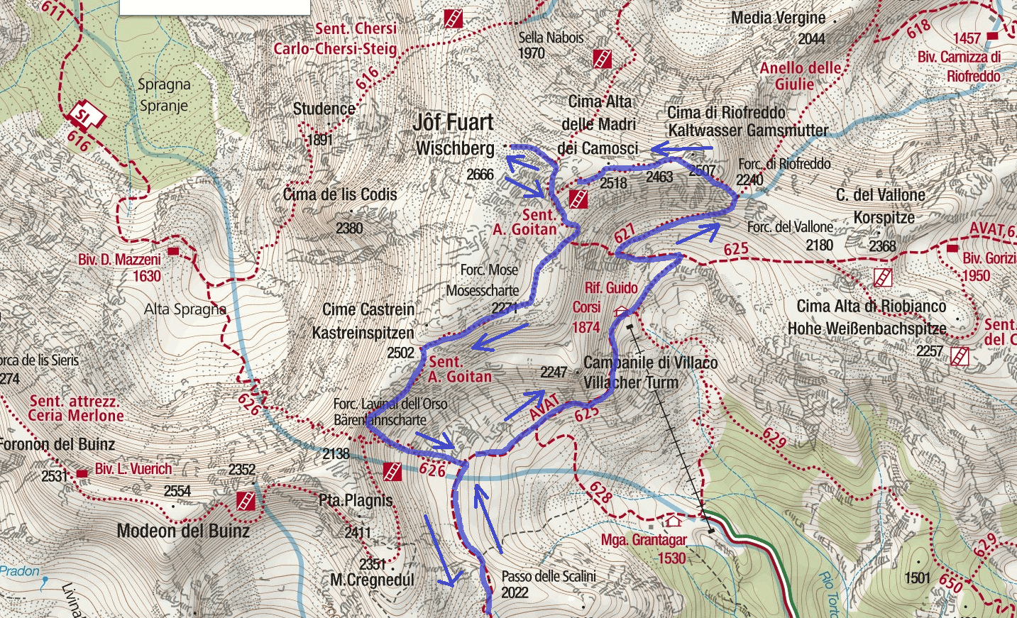 Ferrata Anita Goitan al Jof Fuart