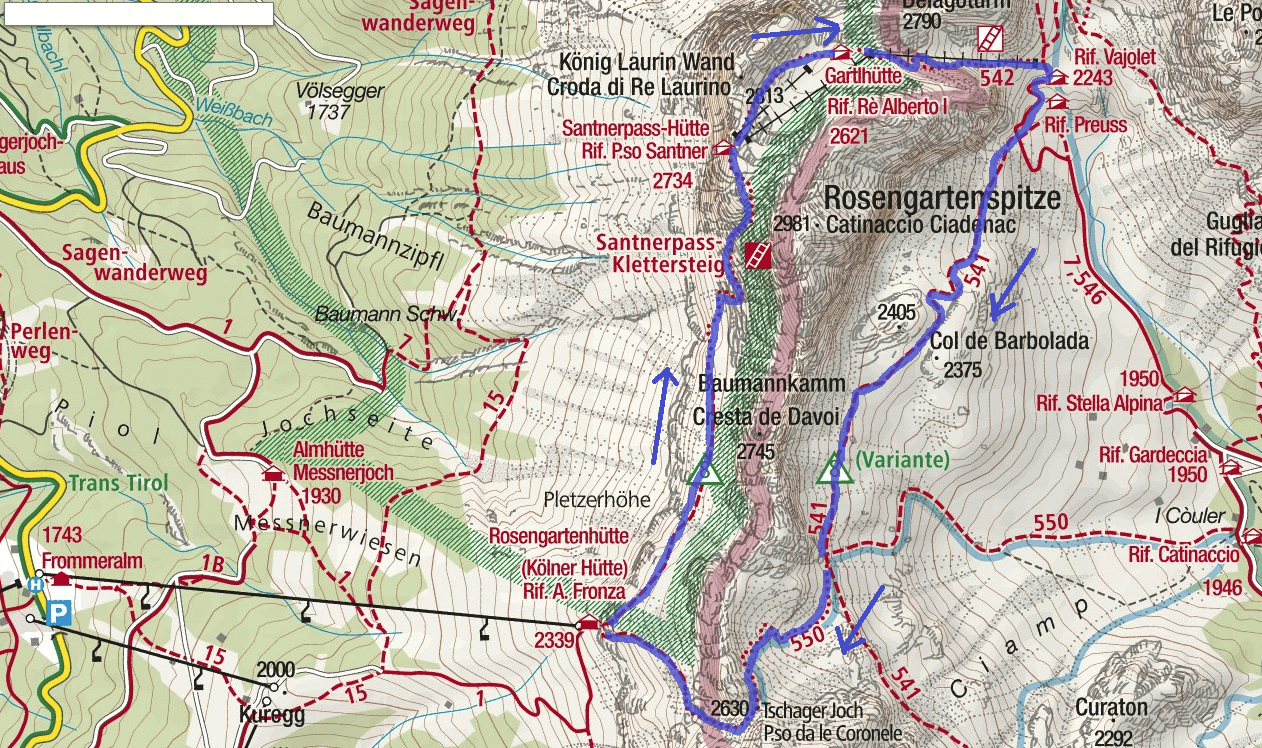 Ferrata al Passo Santner