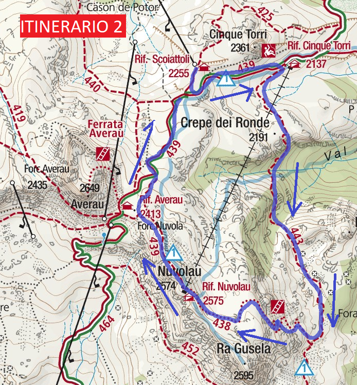 Via Ferrata Ra Gusela at Nuvolau