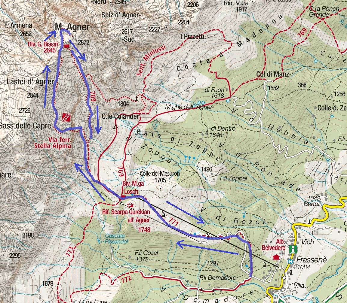 Ferrata Stella Alpina al Monte Agner