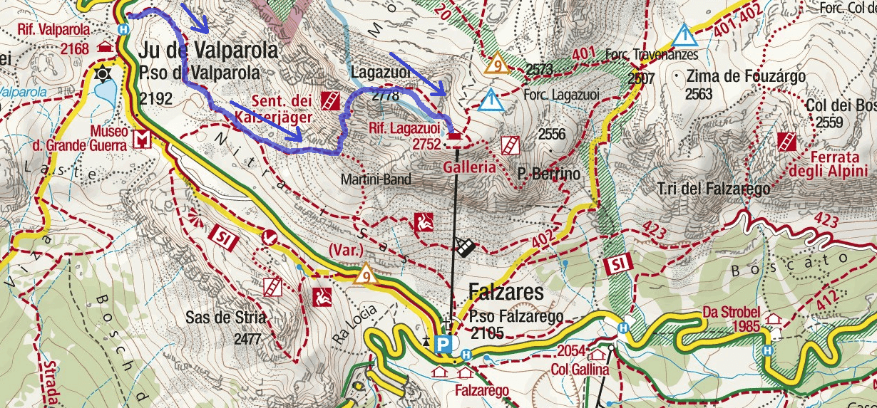 Sentiero Attrezzato Kaiserjager al Lagazuoi