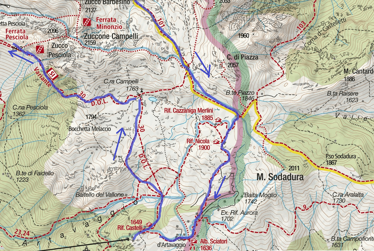 Aided path of the Stradini