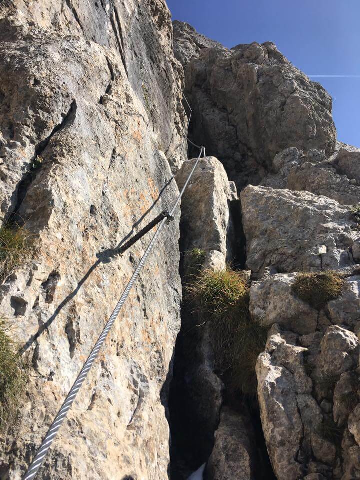 Via Ferrata at Col Rodella at Passo Sella