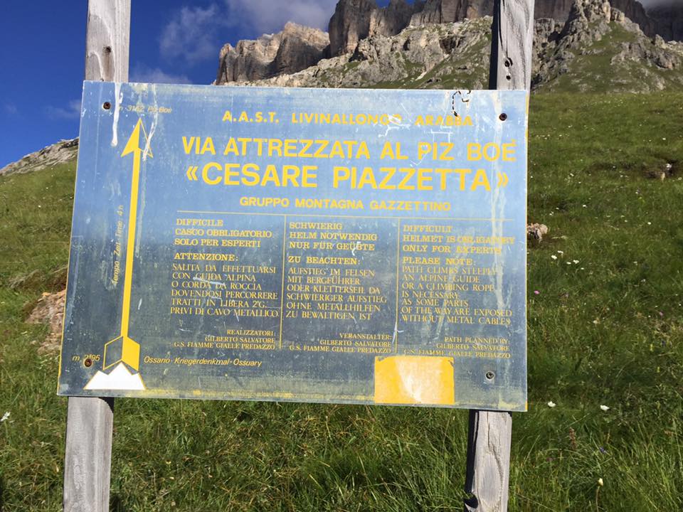 Ferrata Piazzetta al Piz Boè