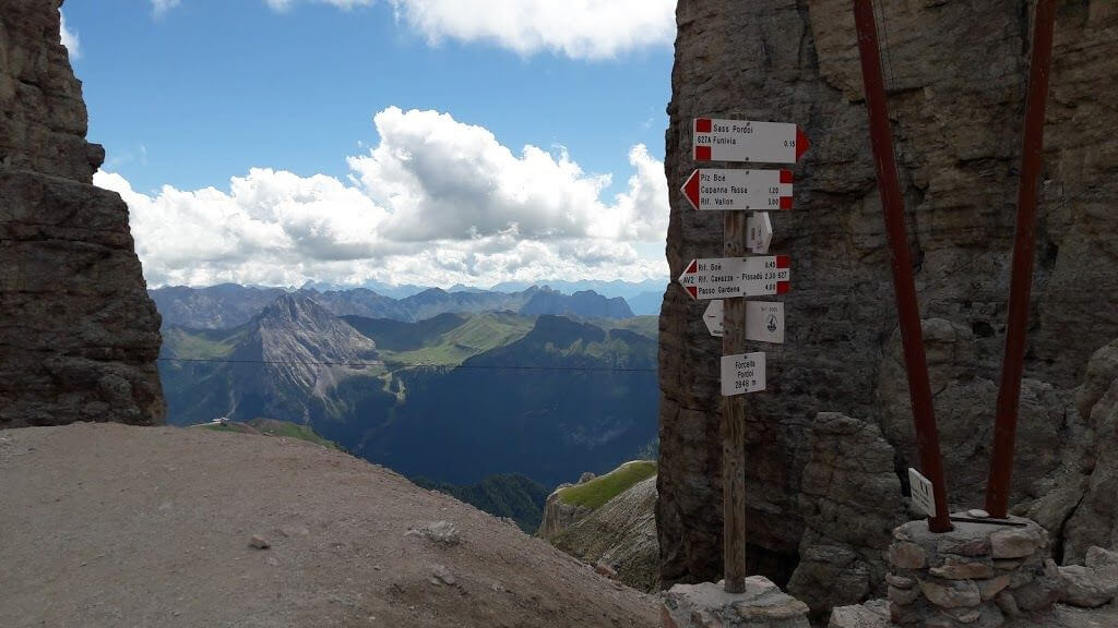 Via Ferrata Piazzetta at the Piz Boè